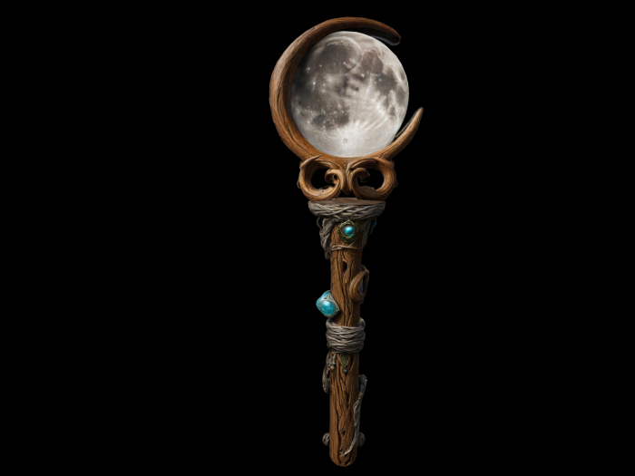 Second Life Marketplace - HB: Druid Moon Staff prop FuLL PERM