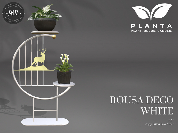 Second Life Marketplace - Planta - Rousa Deco White