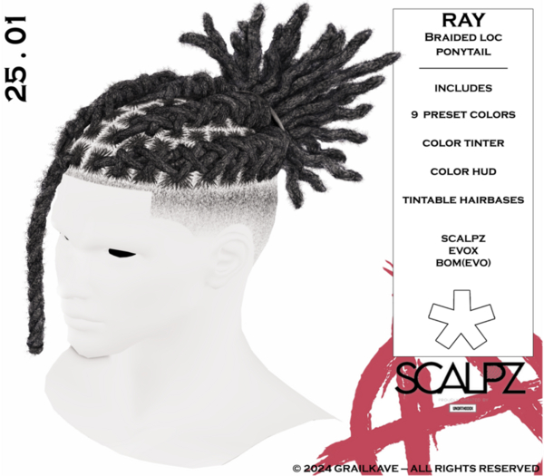 Second Life Marketplace - [GK] RAY BRAIDED LOCS [ADD ME]