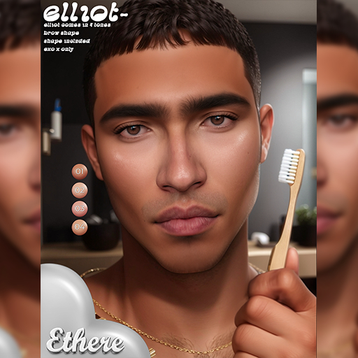 Second Life Marketplace - Ethere- Elliot Skin- Evox Mocha