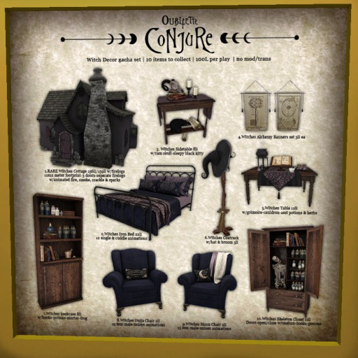 Second Life Marketplace - Oubliette- Conjure Witches Side Table