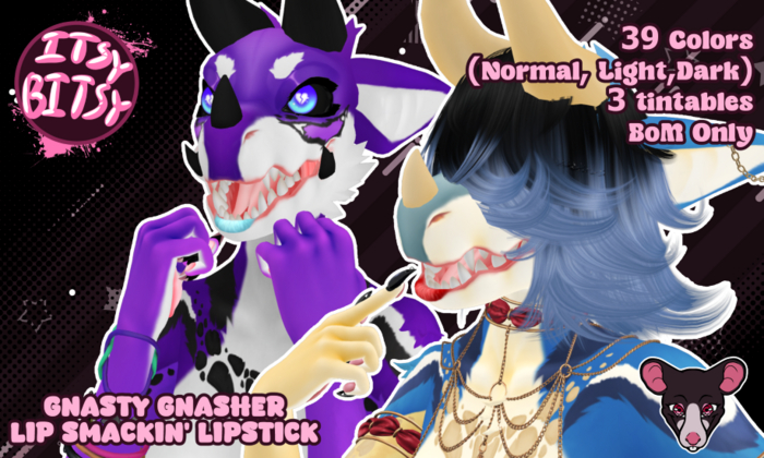 Second Life Marketplace - :[ITSY-BITSY]: Gnasty Gnasher Lip Smackin ...