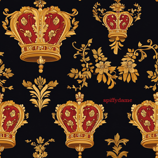 Second Life Marketplace - Royal Crown Seamless Pattern Wallpaper Texture