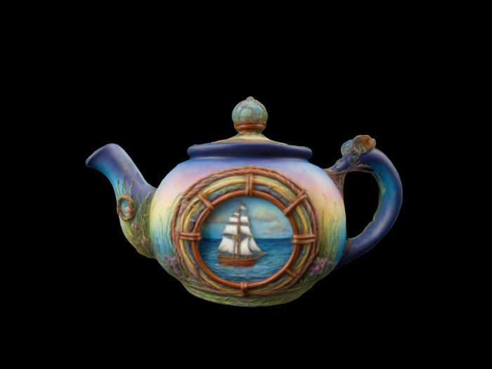Second Life Marketplace - HB: Nautical Sailboat Teapot FuLL PERM