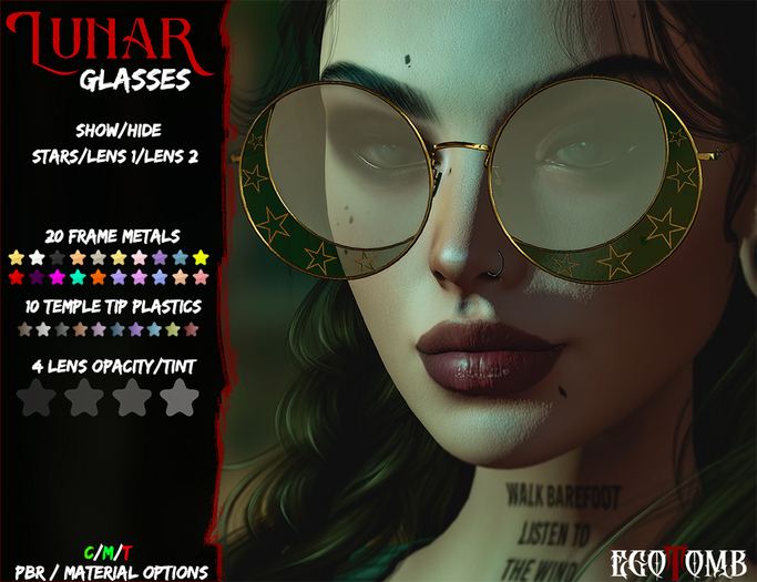 Second Life Marketplace - -egotomb- Lunar Glasses / PBR