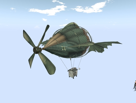 Second Life Marketplace - Steampunk Dumpster Dirigible