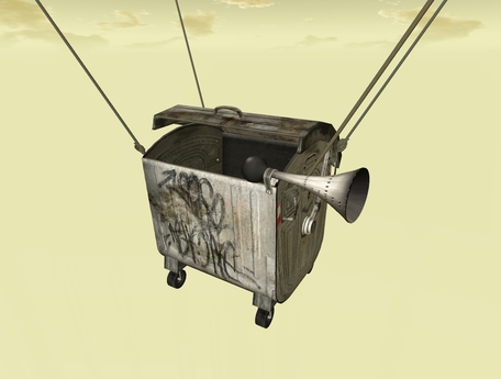 Second Life Marketplace - Steampunk Dumpster Dirigible