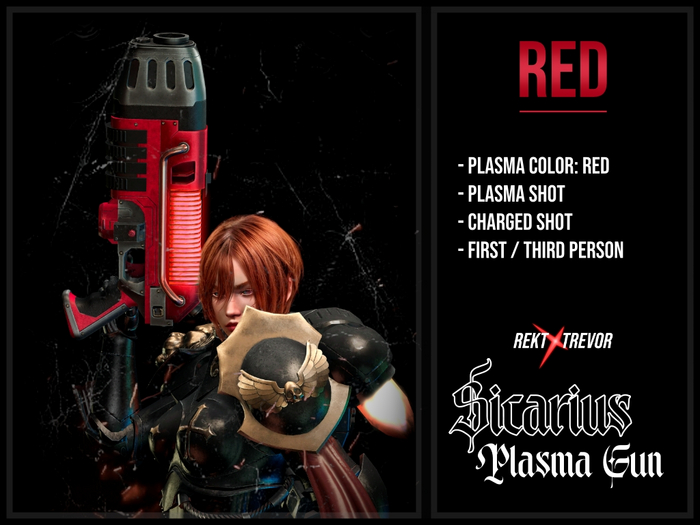 Second Life Marketplace - [REKT x TREVOR] - SICARIUS PLASMA GUN - (RED)
