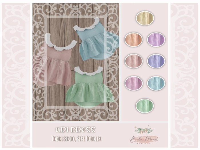 Second Life Marketplace - - Bebe Mood - Bibi Dress - Blue (unpacker)
