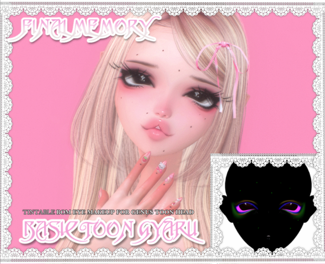 Second Life Marketplace - .fm. Basic Toon Gyaru Makeup demo (GENUS/SLUV ...