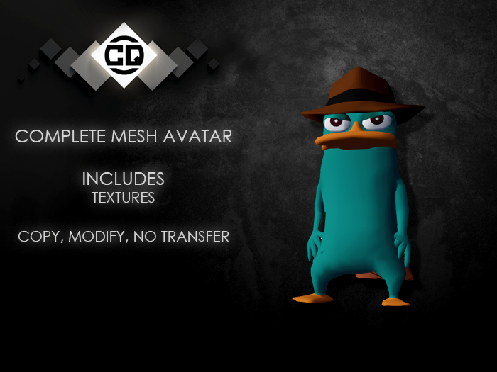 Second Life Marketplace - .:CQ:. Perry The Platypus Avatar