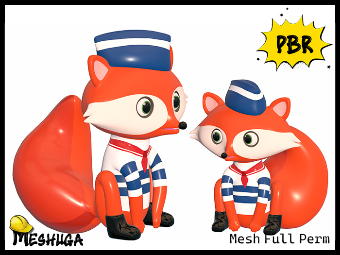 Second Life Marketplace - Meshuga PBR Kids - Fox Bandit FULL PERM MESH