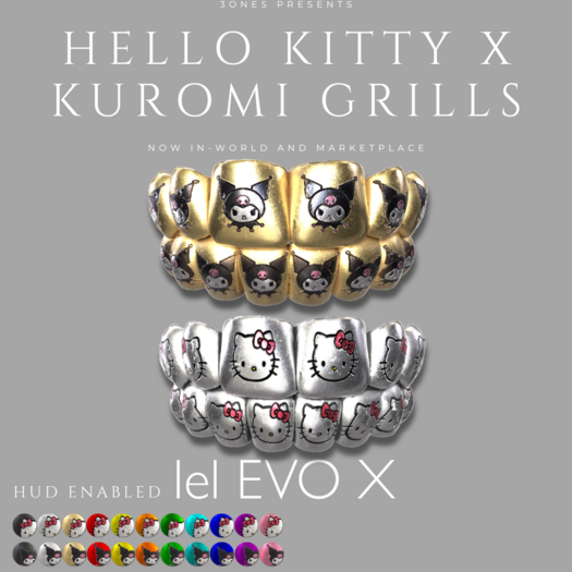 Second Life Marketplace - Hello Kitty X Kuromi Grills by 3ones