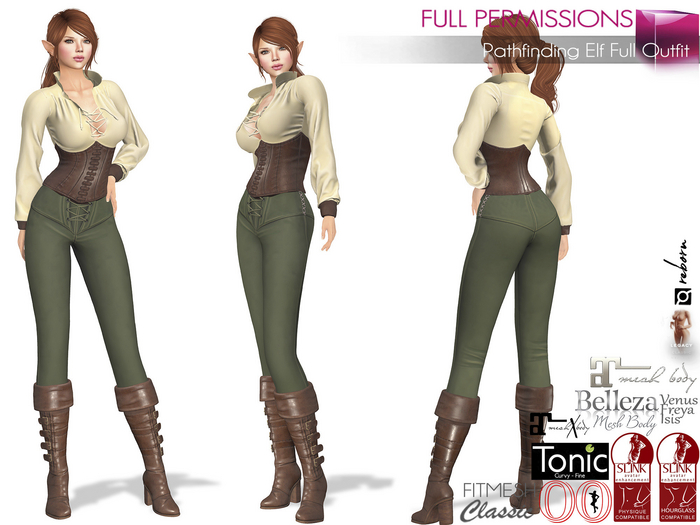Second Life Marketplace - $AVE Full Perm Female Medieval Fantasy Elven ...