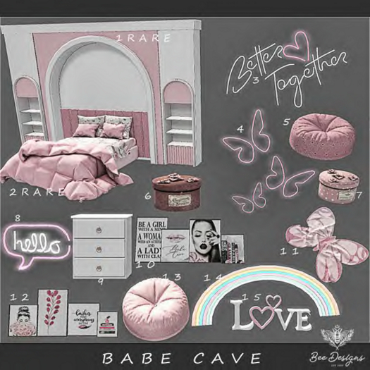 Second Life Marketplace - BEE DESIGNS BABE CAVE COMPLETE