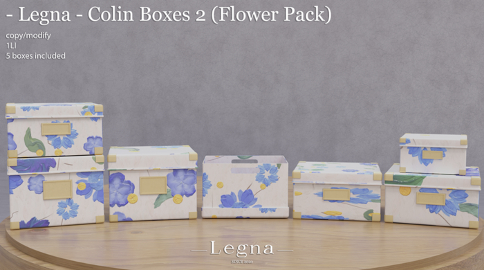 Second Life Marketplace - - Legna - Colin Boxes 2 (Flower Pack)