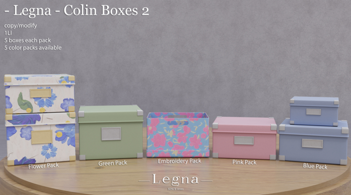 Second Life Marketplace - - Legna - Colin Boxes 2 (Fatpack)