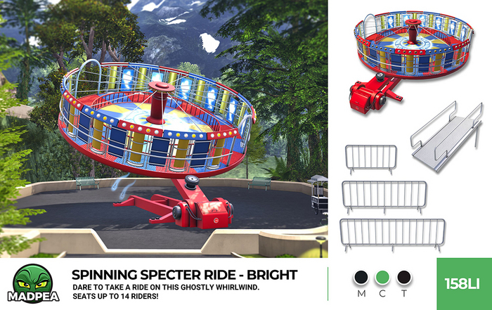 Second Life Marketplace - MadPea Spinning Specter Ride - Bright