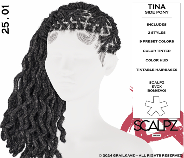 Second Life Marketplace - [GK] TINA BRAIDED LOC PONY 2.0 [ADD ME]