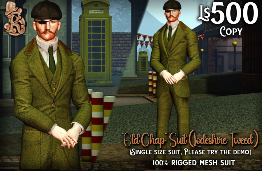 Second Life Marketplace - [Sturm Korp.] "Old Chap" Suit (Lodeshire Tweed)