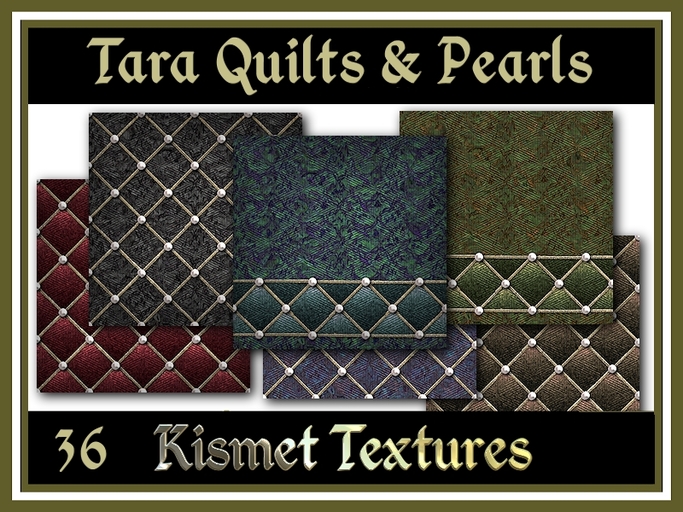 Second Life Marketplace - *Kismet* Tara Quilts & Pearls Fabric Textures ...