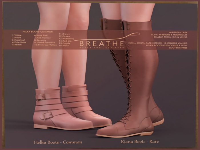 Second Life Marketplace - [BREATHE]-Helka Boots-Island Paradise 1