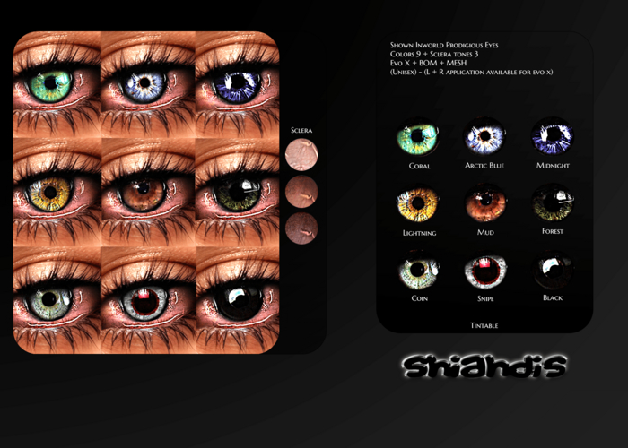 Second Life Marketplace - SHIAHDIS- Prodigious Eye set for Lelutka Evo ...