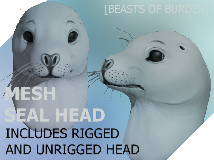 Second Life Marketplace - [BEASTS OF BURDEN] Seal Mesh Head