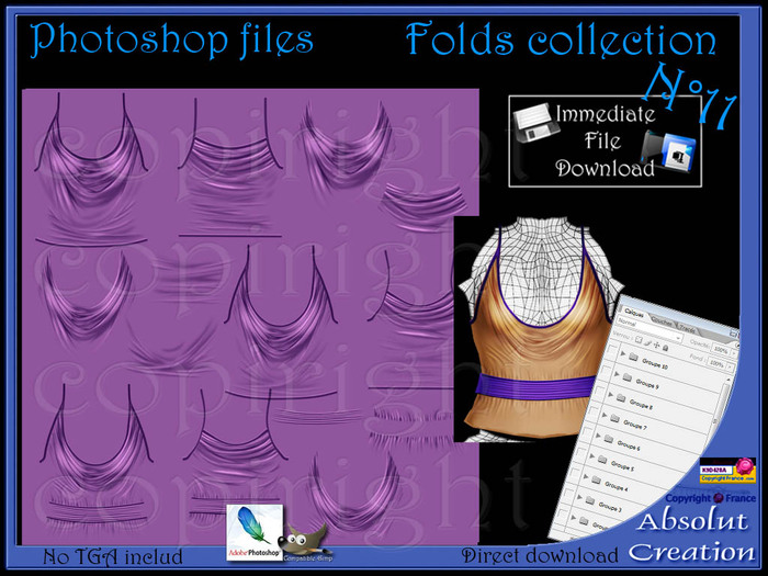 Second Life Marketplace - Photoshop folds 11 New