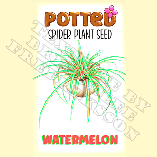 Second Life Marketplace - Potted: Spider Plant Seed: Watermelon (ACTUAL ...