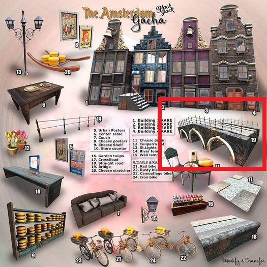 Second Life Marketplace - BJK * Amsterdam gacha - Amsterdam bridge