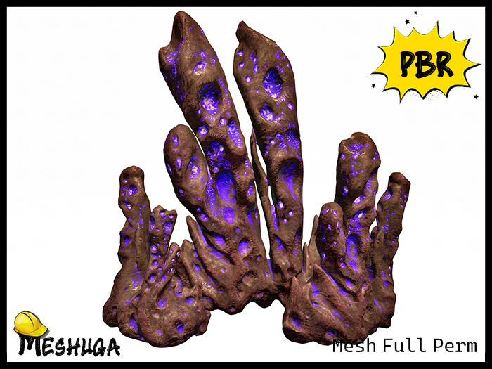 Second Life Marketplace - Meshuga PBR Fantasy Coral Tree FULL PERM MESH