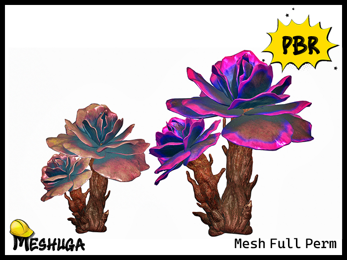 Second Life Marketplace - Meshuga PBR Fantasy Flower Tree FULL PERM MESH
