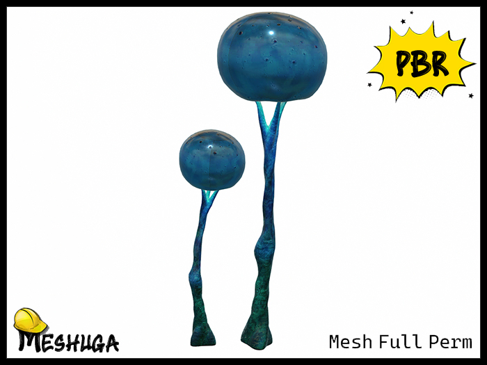 Second Life Marketplace - Meshuga PBR Fantasy Moon Tree FULL PERM MESH