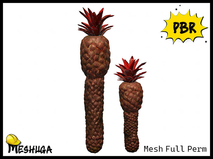 Second Life Marketplace - Meshuga PBR Fantasy Pineapple Plant FULL PERM ...
