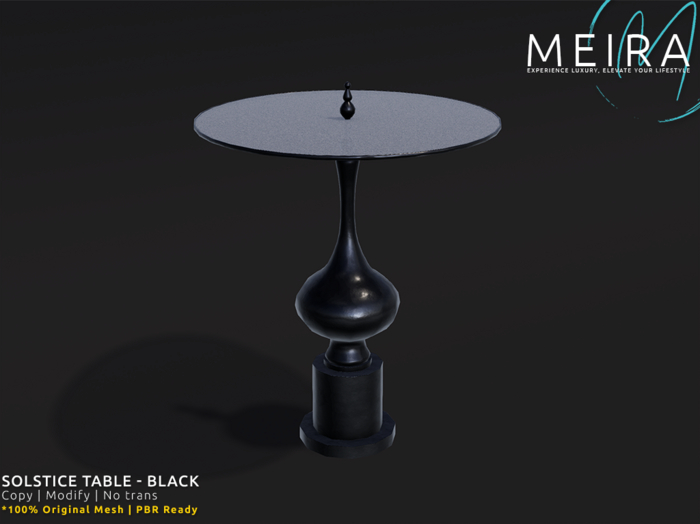Second Life Marketplace - Meira Solstice Table - Black
