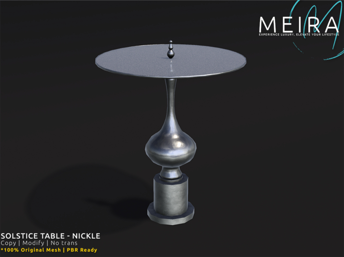 Second Life Marketplace - Meira Solstice Table - Nickle