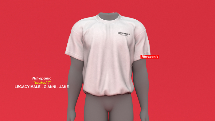 Second Life Marketplace - Nitropanic_Tucked T (WHITE) add