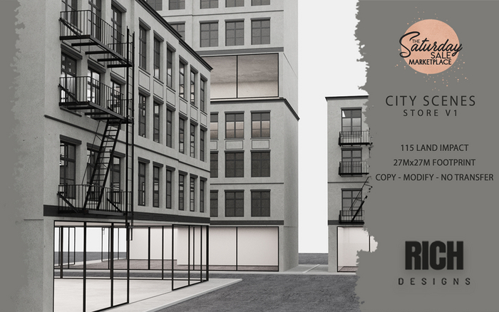 Second Life Marketplace - RICH City Scenes Store V1 The Saturday MP ...