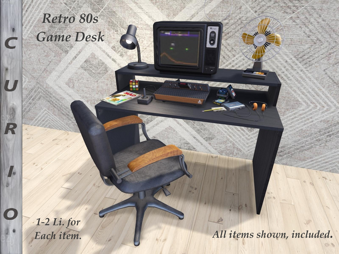 Second Life Marketplace - Retro 80's Game Desk