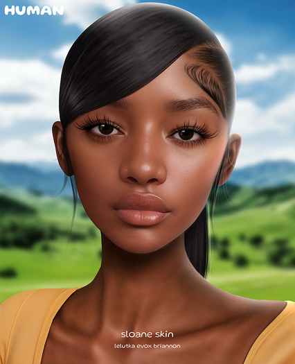 Second Life Marketplace - human+ sloane skin ebony - lel evox