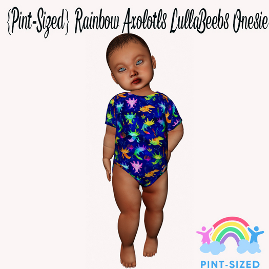 Second Life Marketplace - {Pint-Sized} Rainbow Axolotls LullaBeebs Onesie