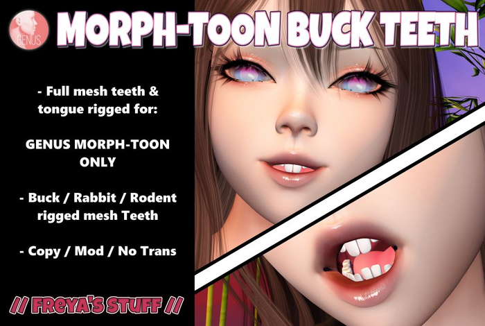 Second Life Marketplace - // FREYA'S STUFF // MorphToon BUCK TEETH ...