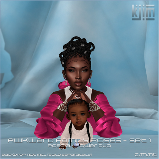 Second Life Marketplace - KJim: Awkward Family Pose Set 1 - Power Duo