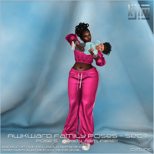 Second Life Marketplace - KJim: Awkward Family Pose Set 1 - Ready, Aim ...