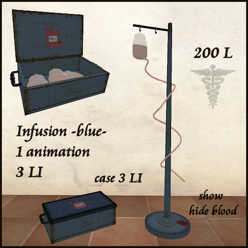 Second Life Marketplace - Infusion blue, old hospital, infirmary