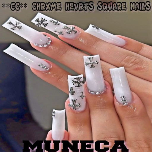 Second Life Marketplace - **CC** CHRXME HEVRTS SQUARE NAILS (MUNECA ONLY)