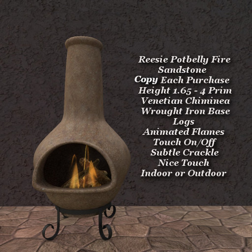 Second Life Marketplace - Reesie Potbelly Fire Sandstone1