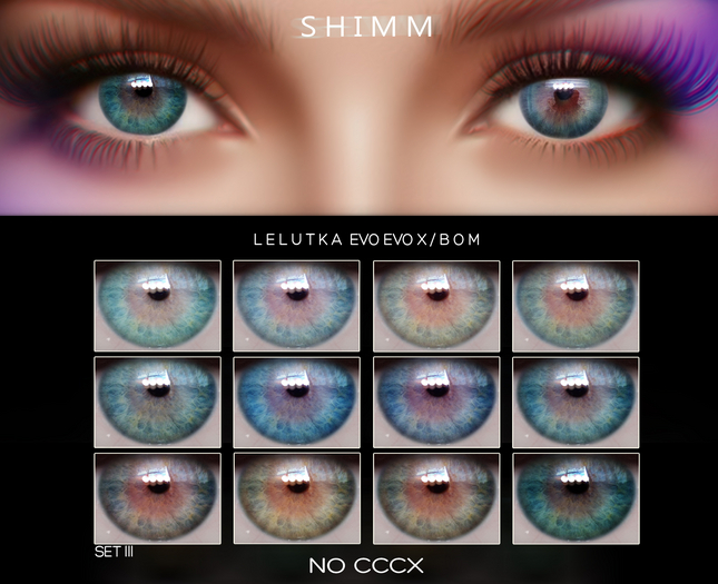 Second Life Marketplace - S H I M M / Lelutka Eyes Applier ~ BOM / CCCX ...