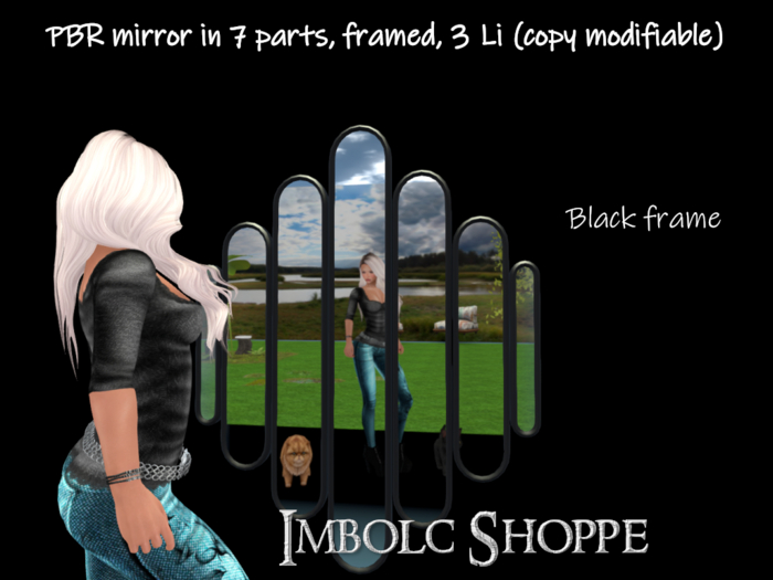 Second Life Marketplace - 4x PBR mirror, 7 panels, modern PBR mirror ...